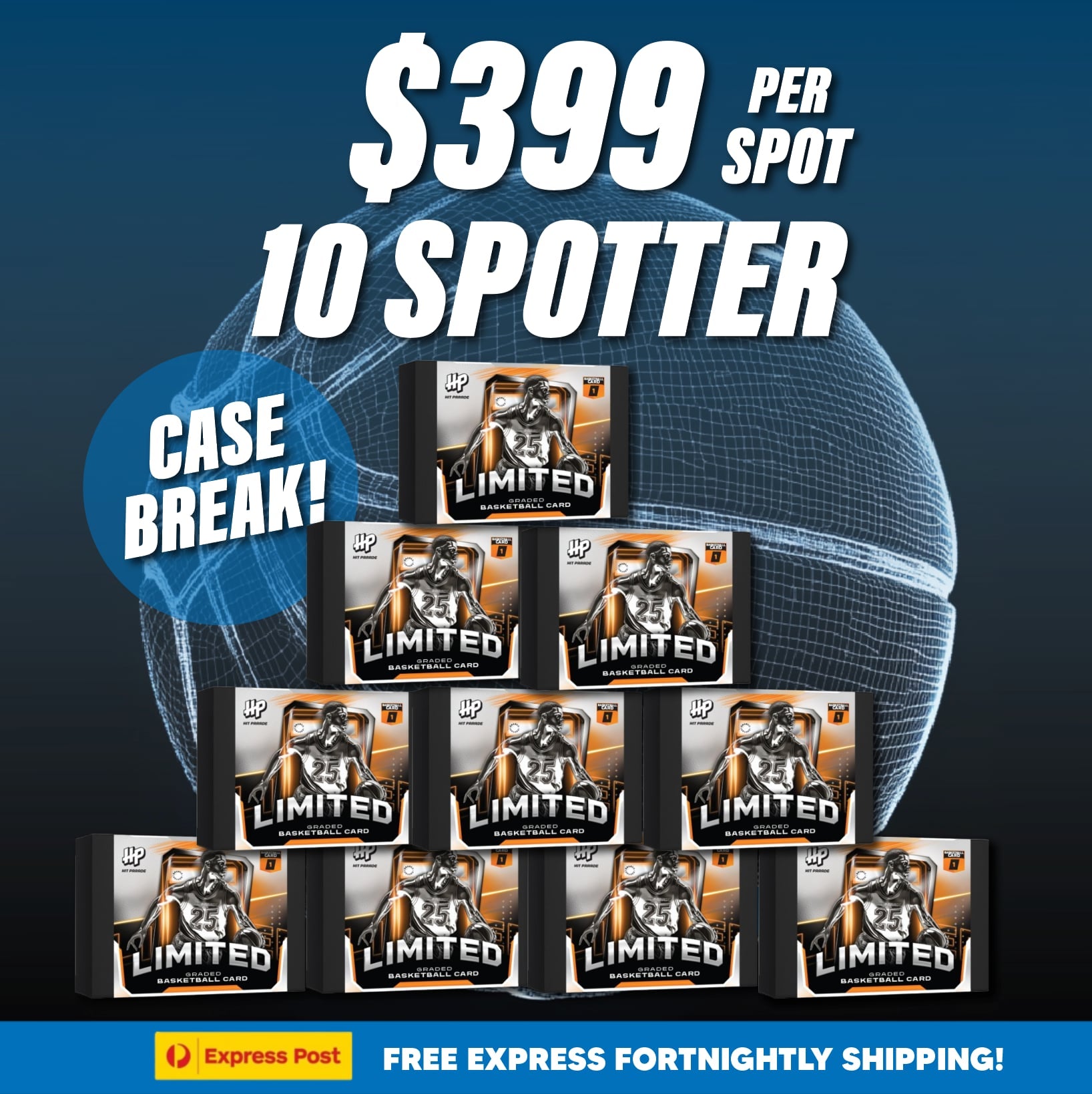 Full Case (10 Boxes) Hit Parade Limited Graded Card (14,870) 3 Teams E ...